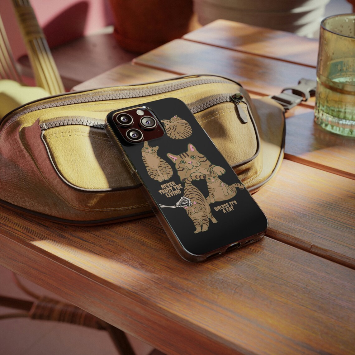 Never Trust the Living Cat Soft Phone Cases iPhone 13 - Etsy