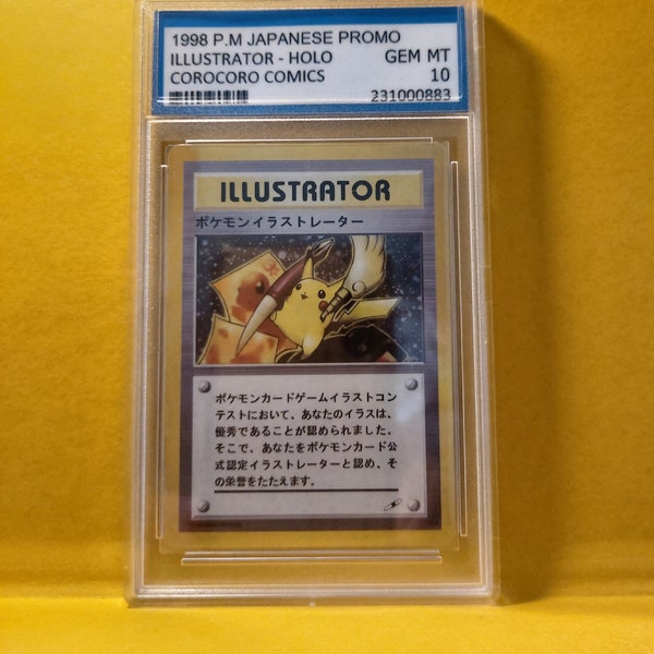 Pikachu illustrator card psa 10 - Etsy France