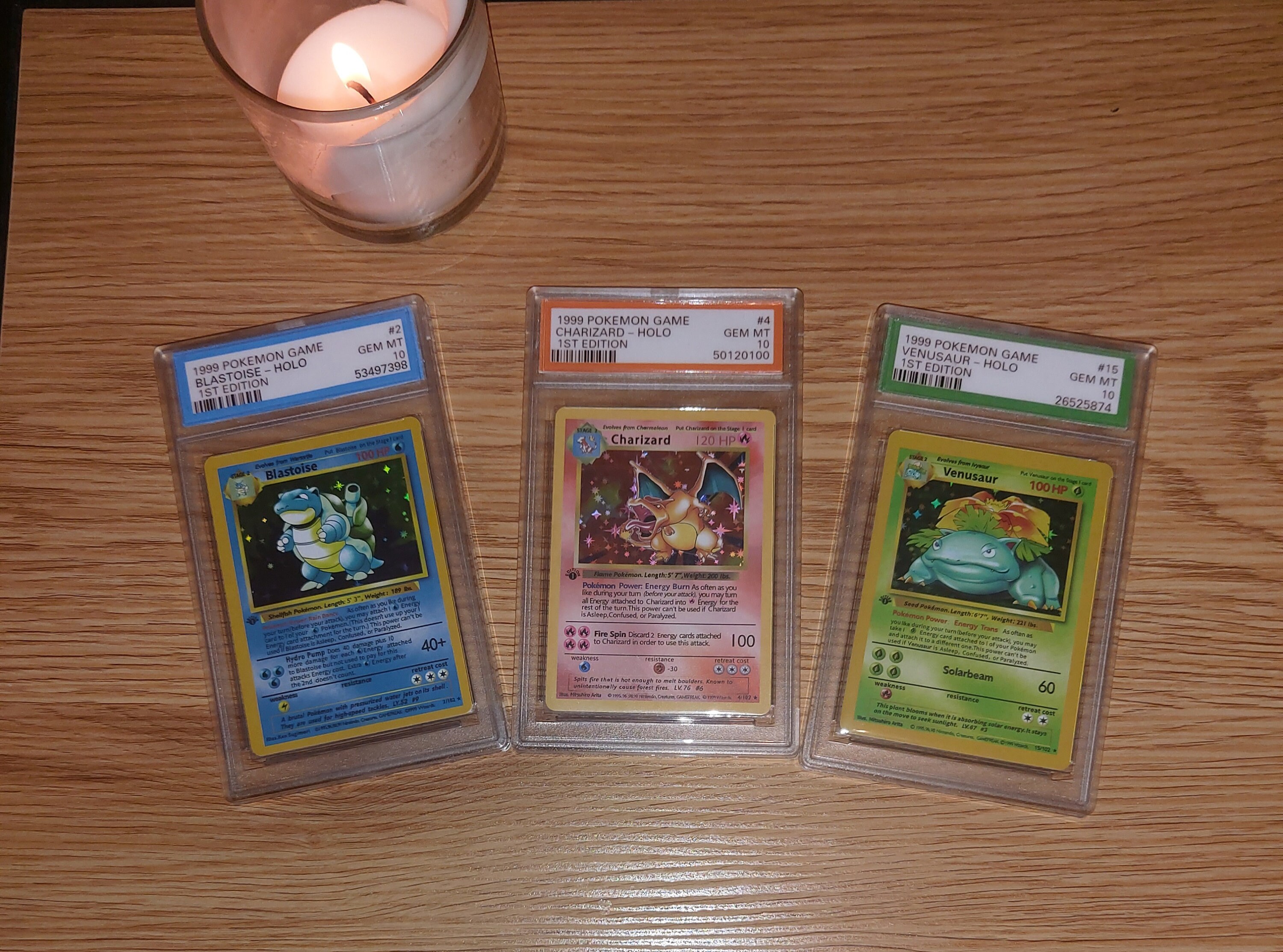 Pokèmon Cards 3 Card Starter Set charizard/blastoise/venusaur 1st ...