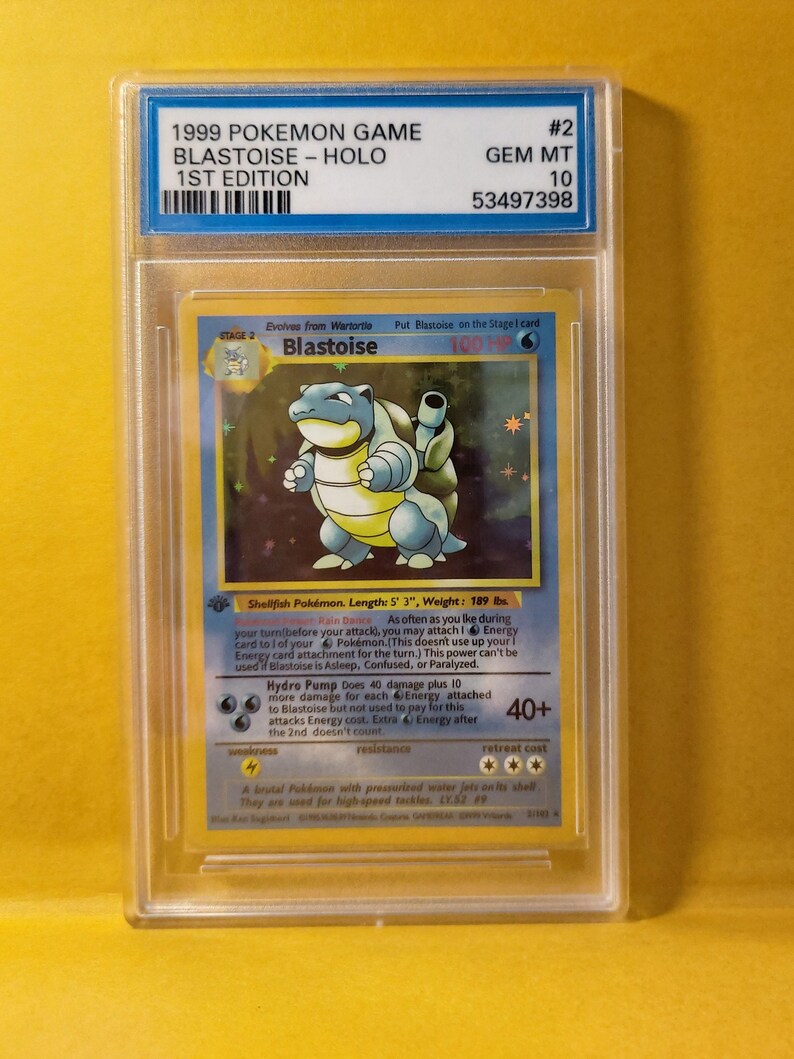 Blastoise Fanmade Pokèmon Card Holo 1st Edition GEM MINT 10 Grade - Etsy