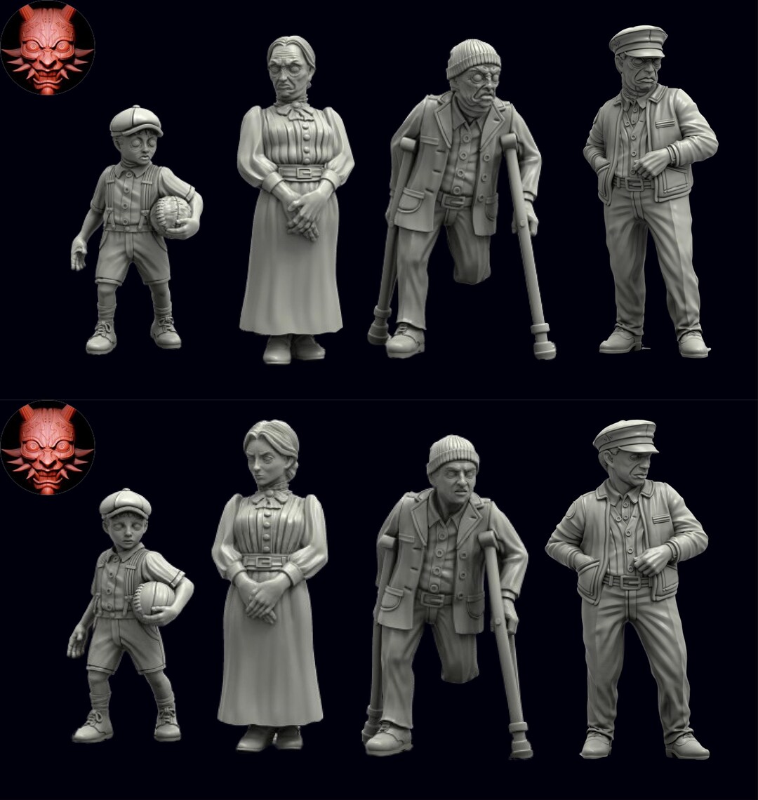 32mm Ordinary Folk/ Deep Ones Set 1 (TGM-7 Resin) Adaevy Creations ...