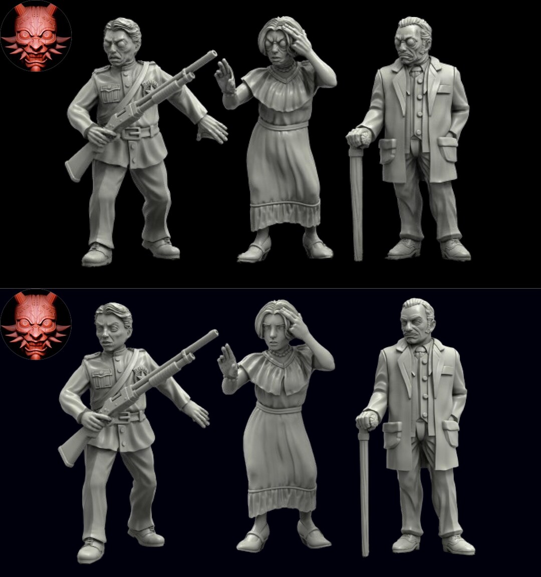 32mm Hybrids / Deep Ones Set 3 (TGM-7 Resin) Adaevy Creations Cthulhu ...