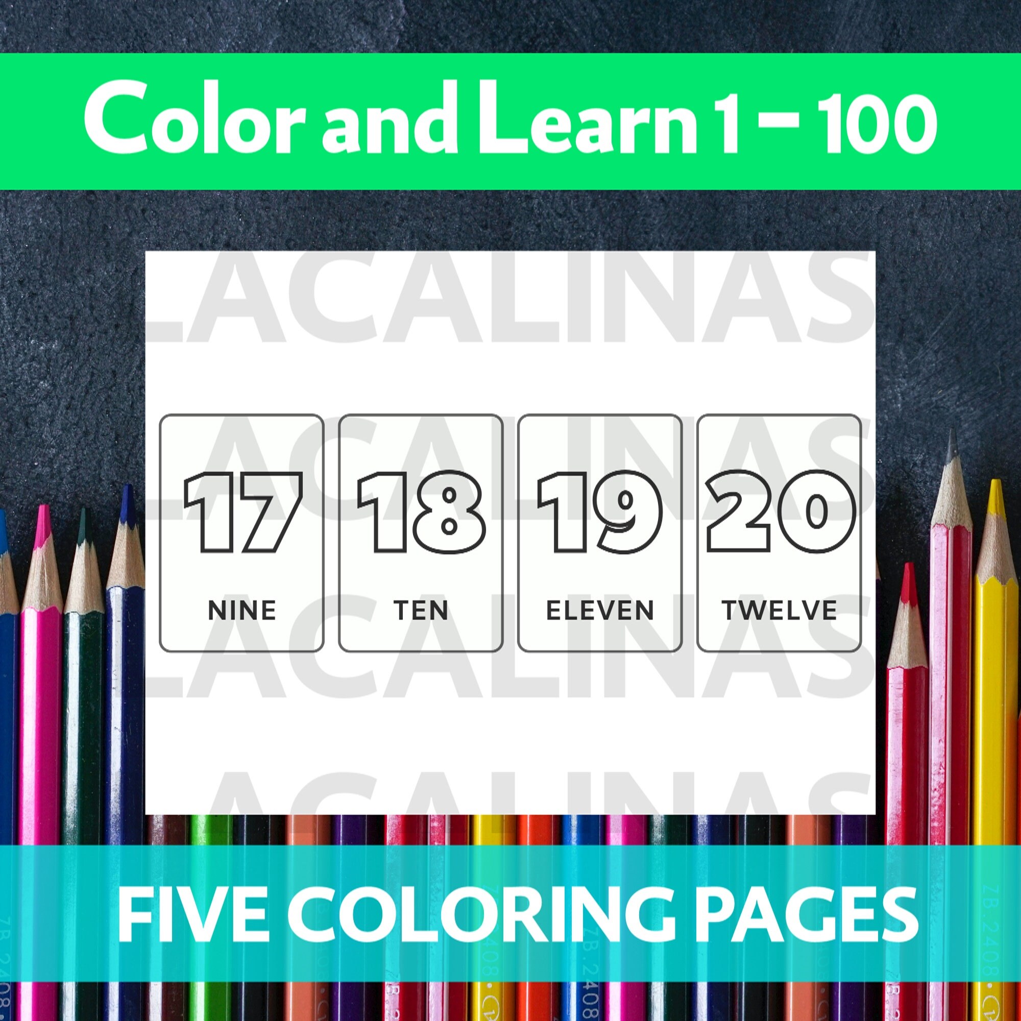 Coloring Numbers for Kids Coloring Numbers Printable - Etsy