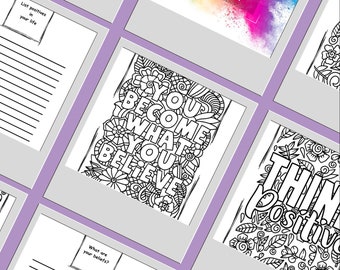Self Reflection Coloring Journal - Etsy