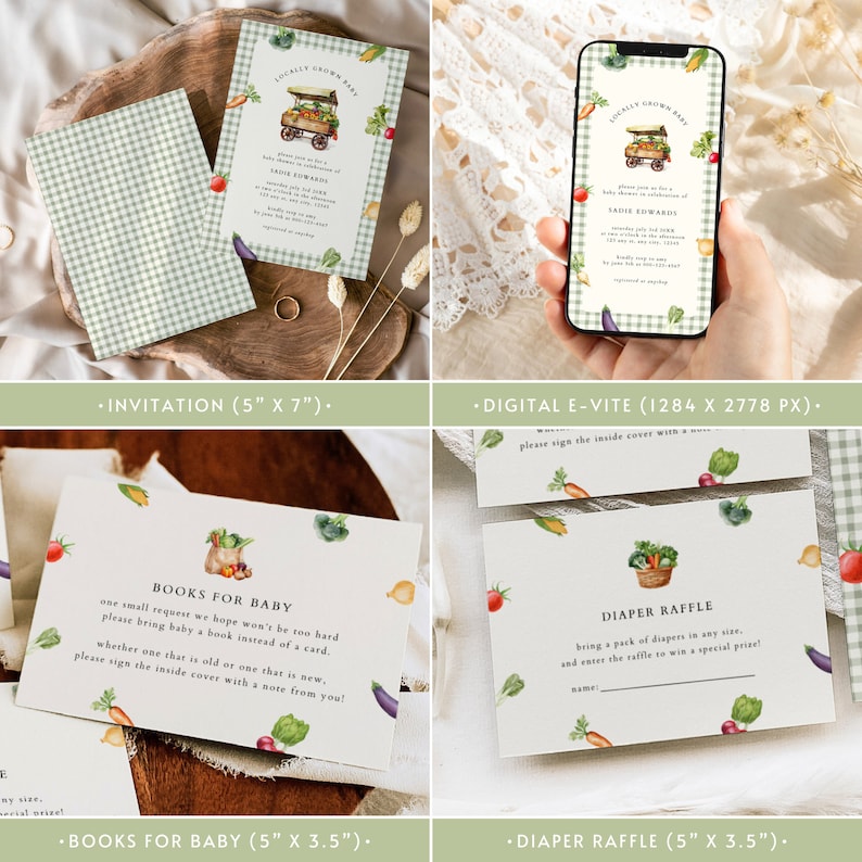 60+ Farmers Market Baby Shower BUNDLE, Locally Grown With Love Baby ...