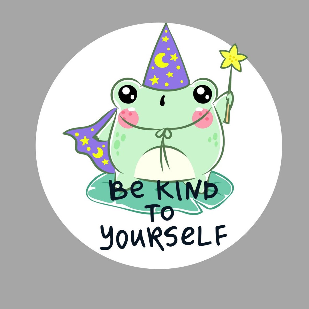 Wizard Frog Motivational Frog Self Love Love Yourself - Etsy