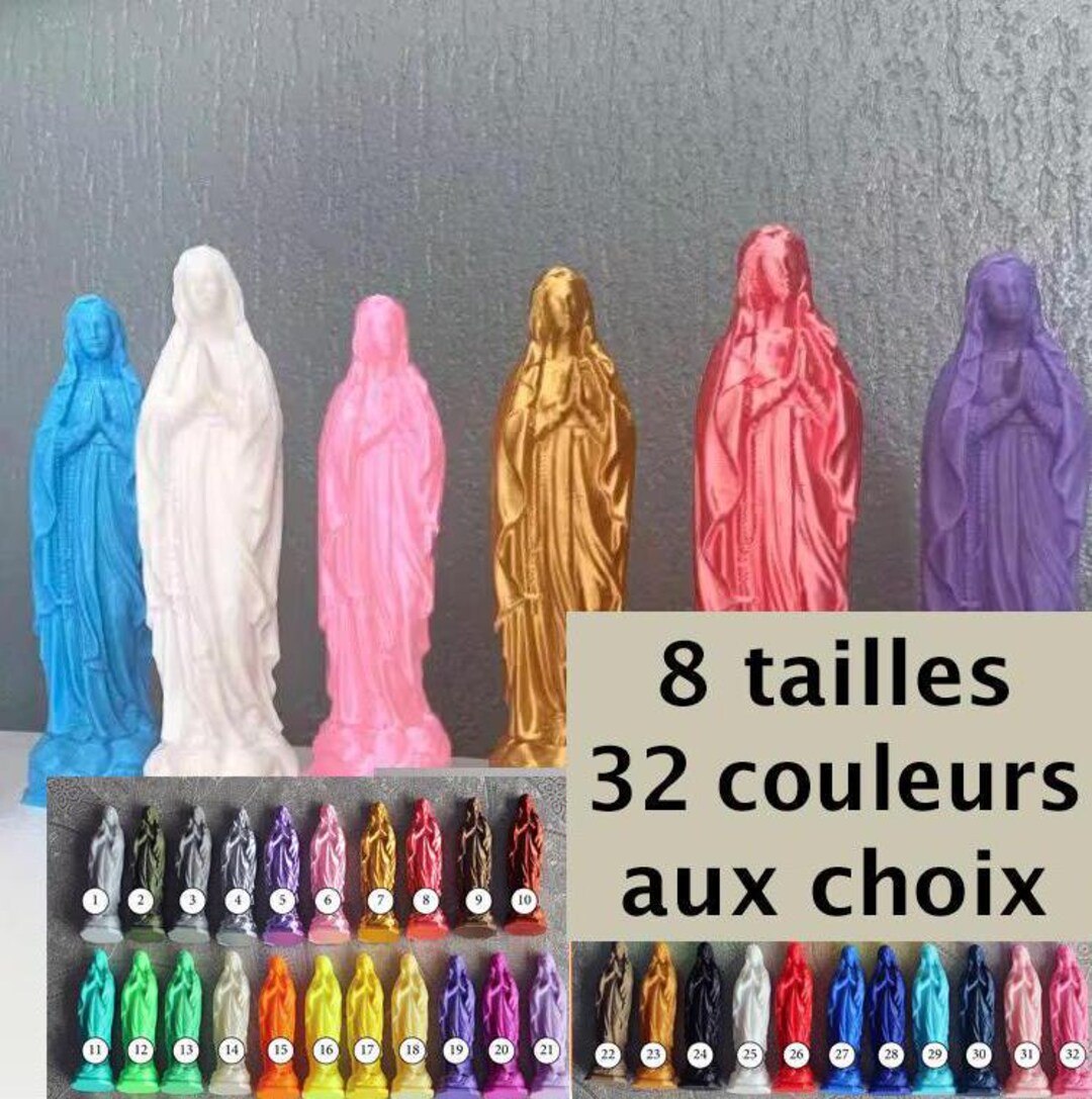 Colorful Virgin Mary Statue Pop - Modern Religious Art - Interior ...