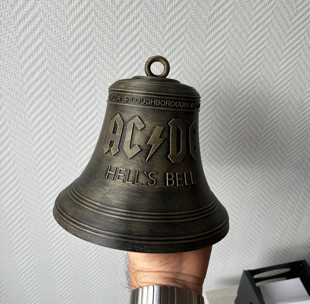 ACDC Hell's Bell Patinated Gold - Etsy