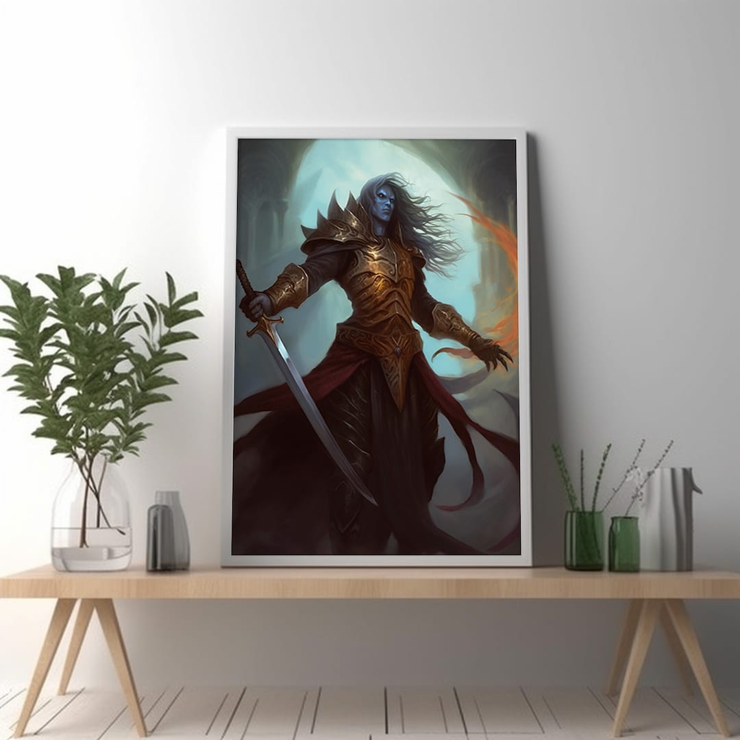 Dhampir Magus Character Art Dungeons and Dragons PNG Dnd - Etsy