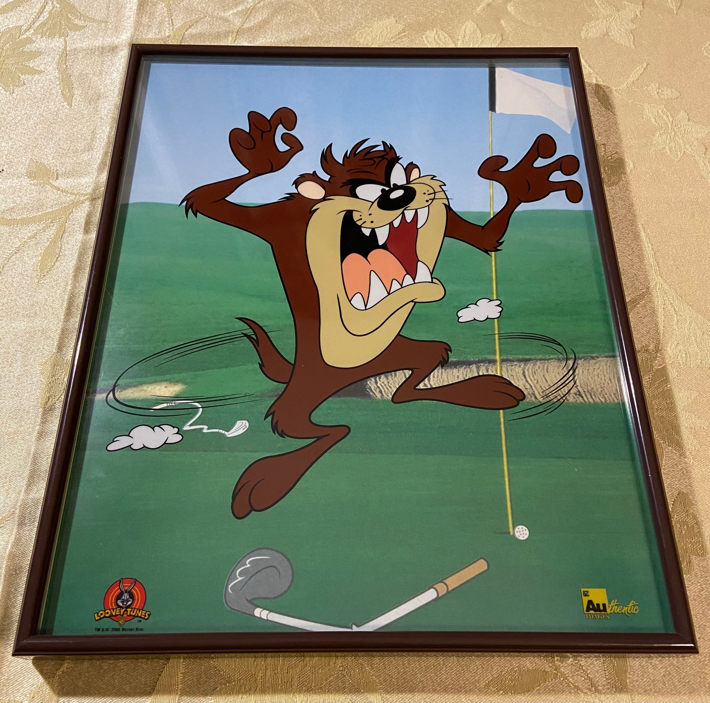 Vintage Tasmanian Devil Art Print "taz Golf" - Etsy
