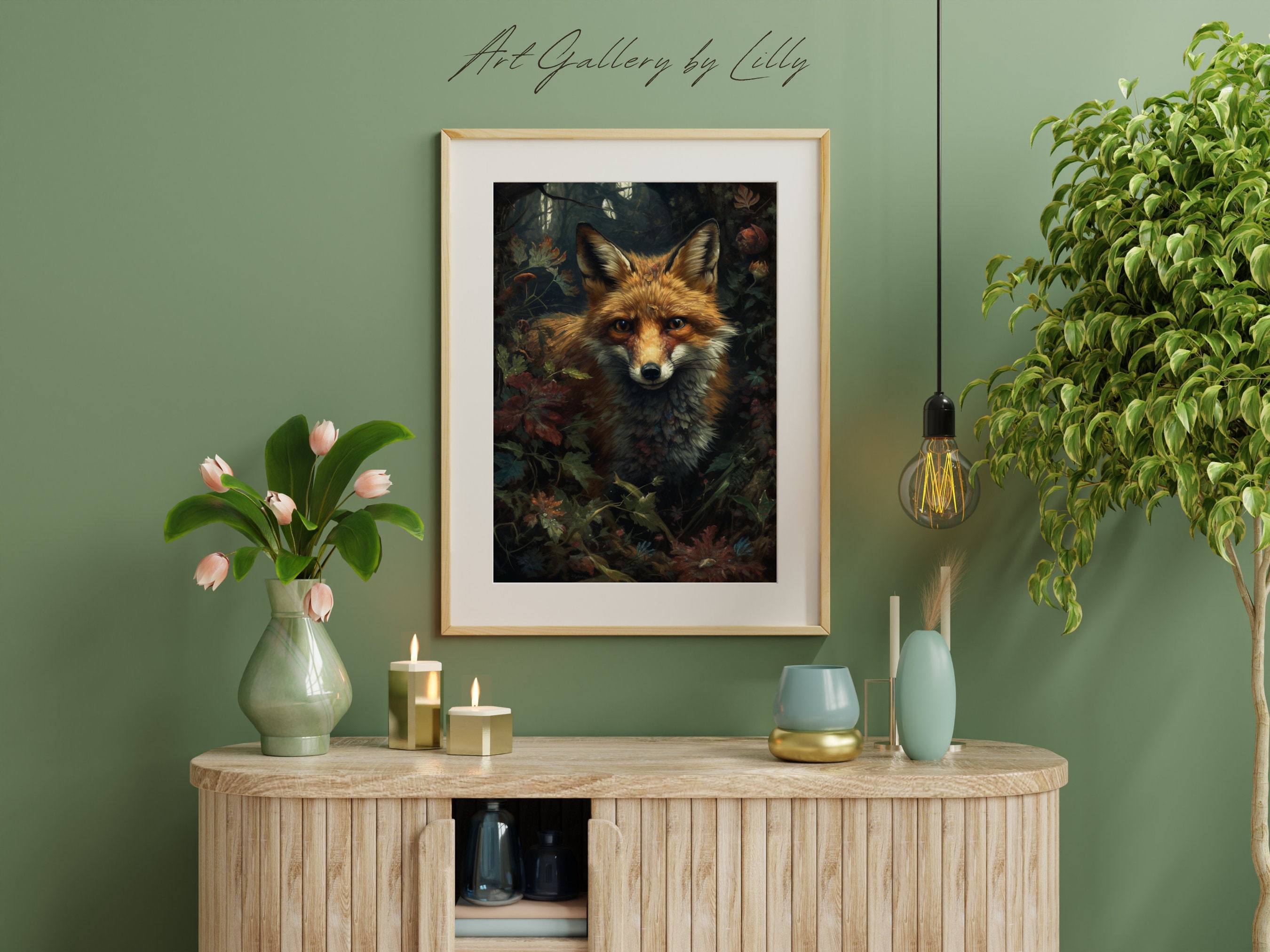 Fox Print Cottagecore Wall Decor Forest Wall Art Woodland Decor Print ...