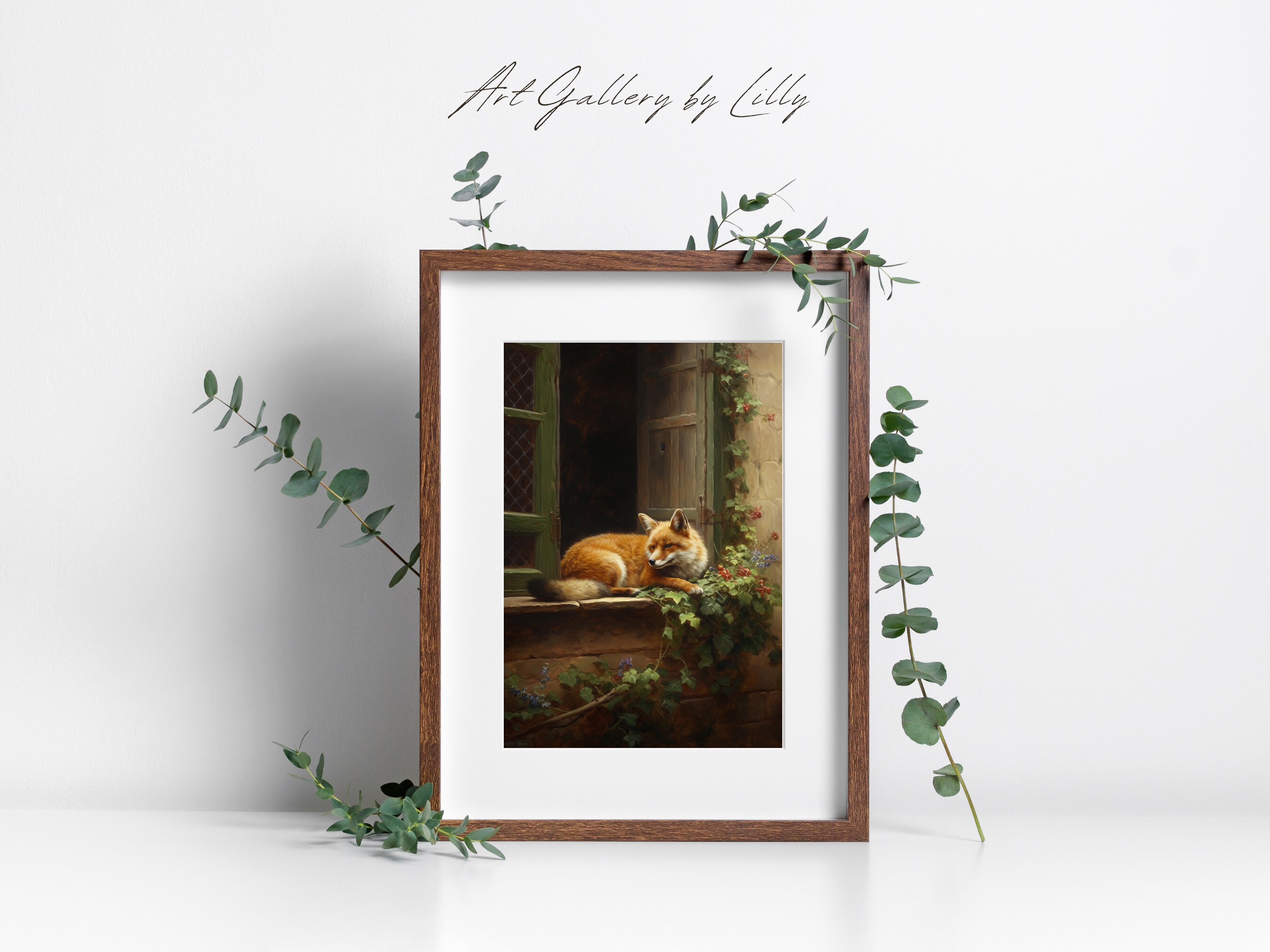 Vintage Cottagecore Fox Art, Rustic Woodland Printable, Forest Animal ...