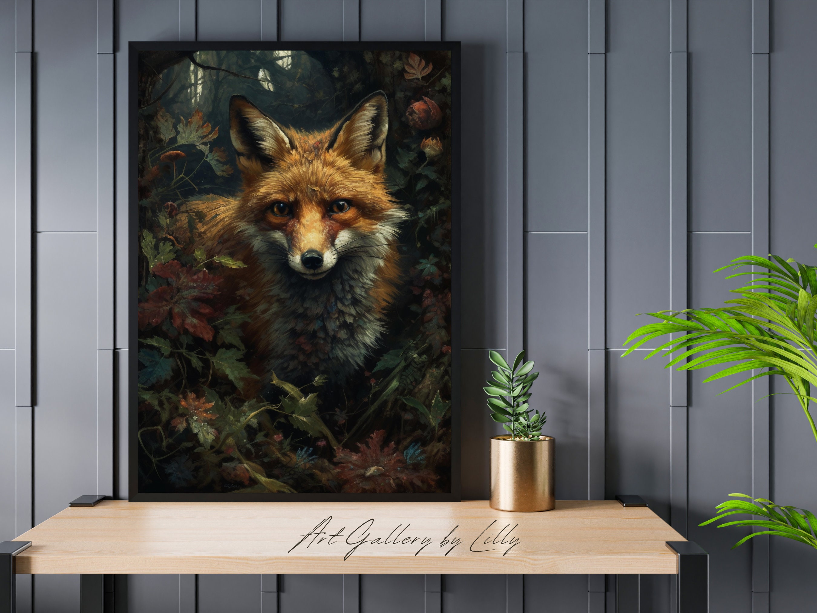 Fox Print Cottagecore Wall Decor Forest Wall Art Woodland Decor Print ...
