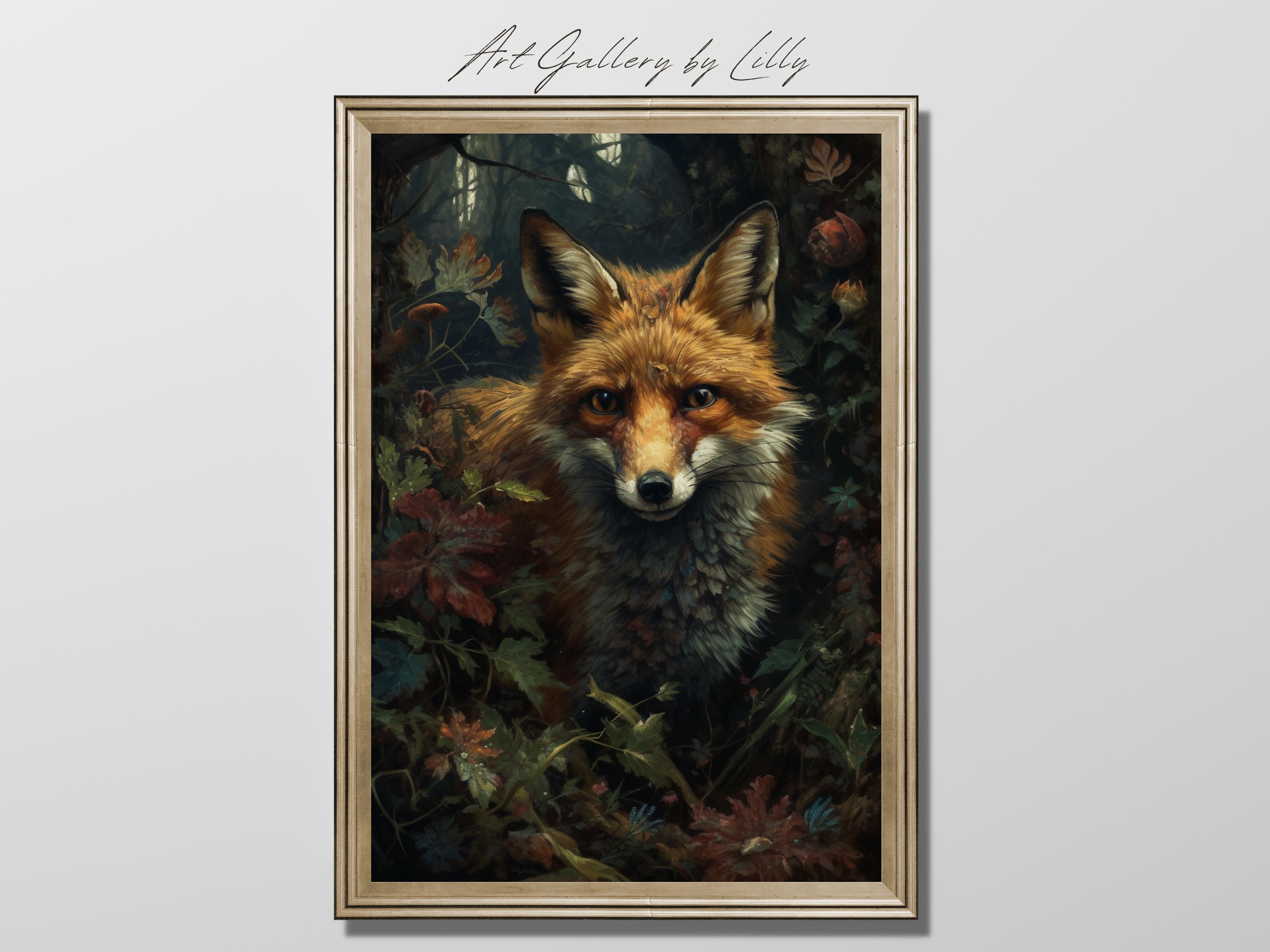 Fox Print Cottagecore Wall Decor Forest Wall Art Woodland Decor Print ...