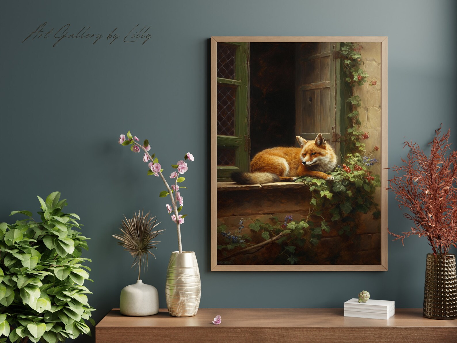 Vintage Cottagecore Fox Art, Rustic Woodland Printable, Forest Animal ...