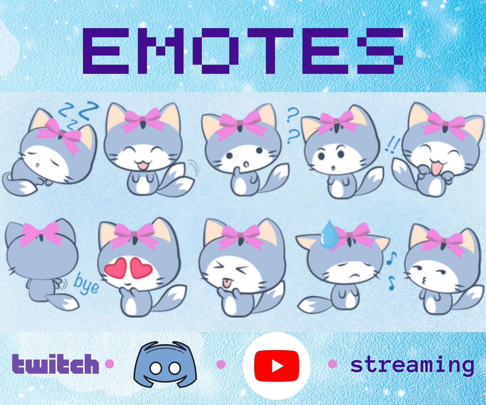 Twitch Emotes, Cat Emotes, Fox Emote, Emote for Twitch, Discord ...