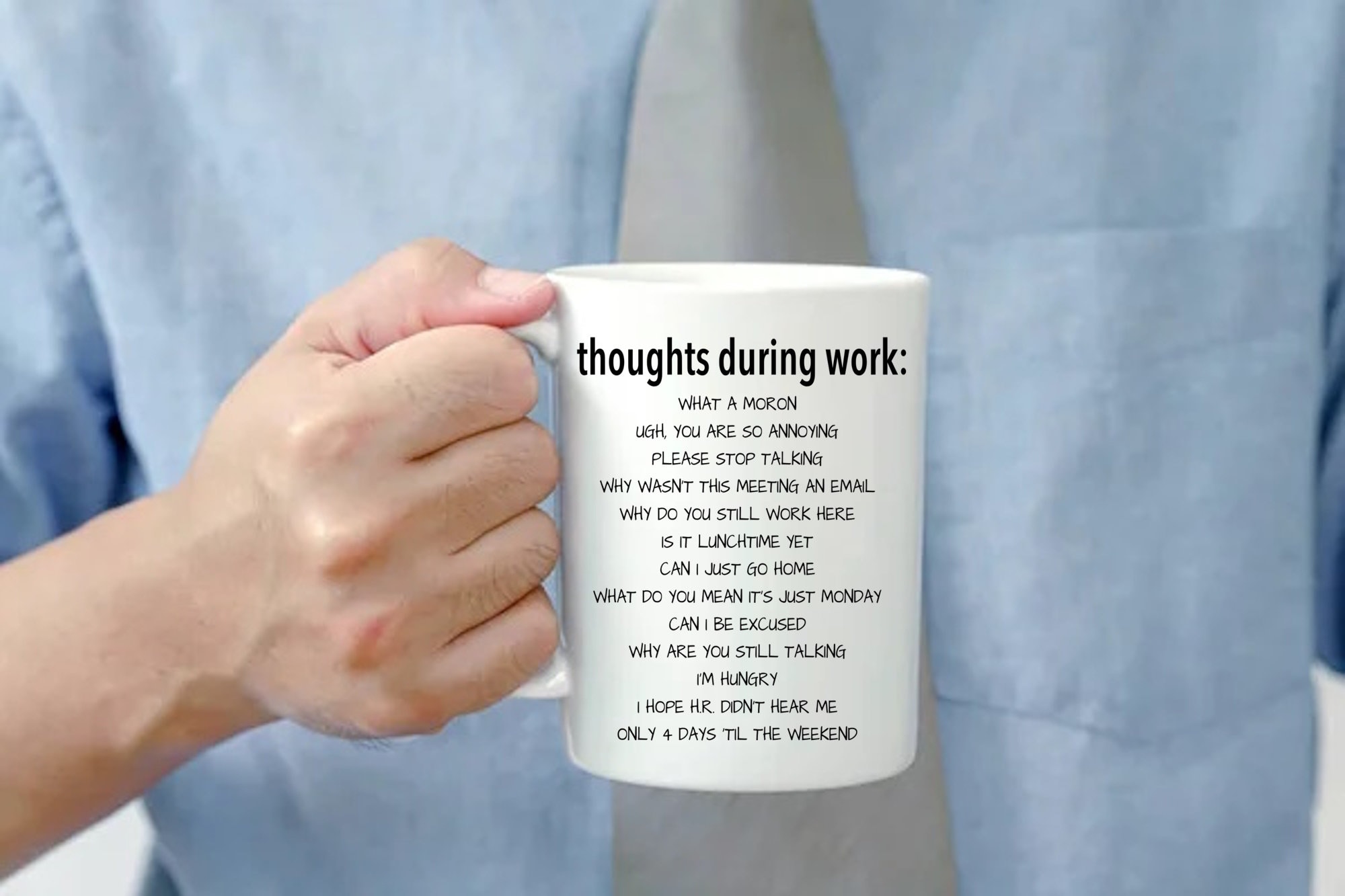 Thoughts During Work Coffee Mug, Work Mug, Office Gift, Funny Coffee ...