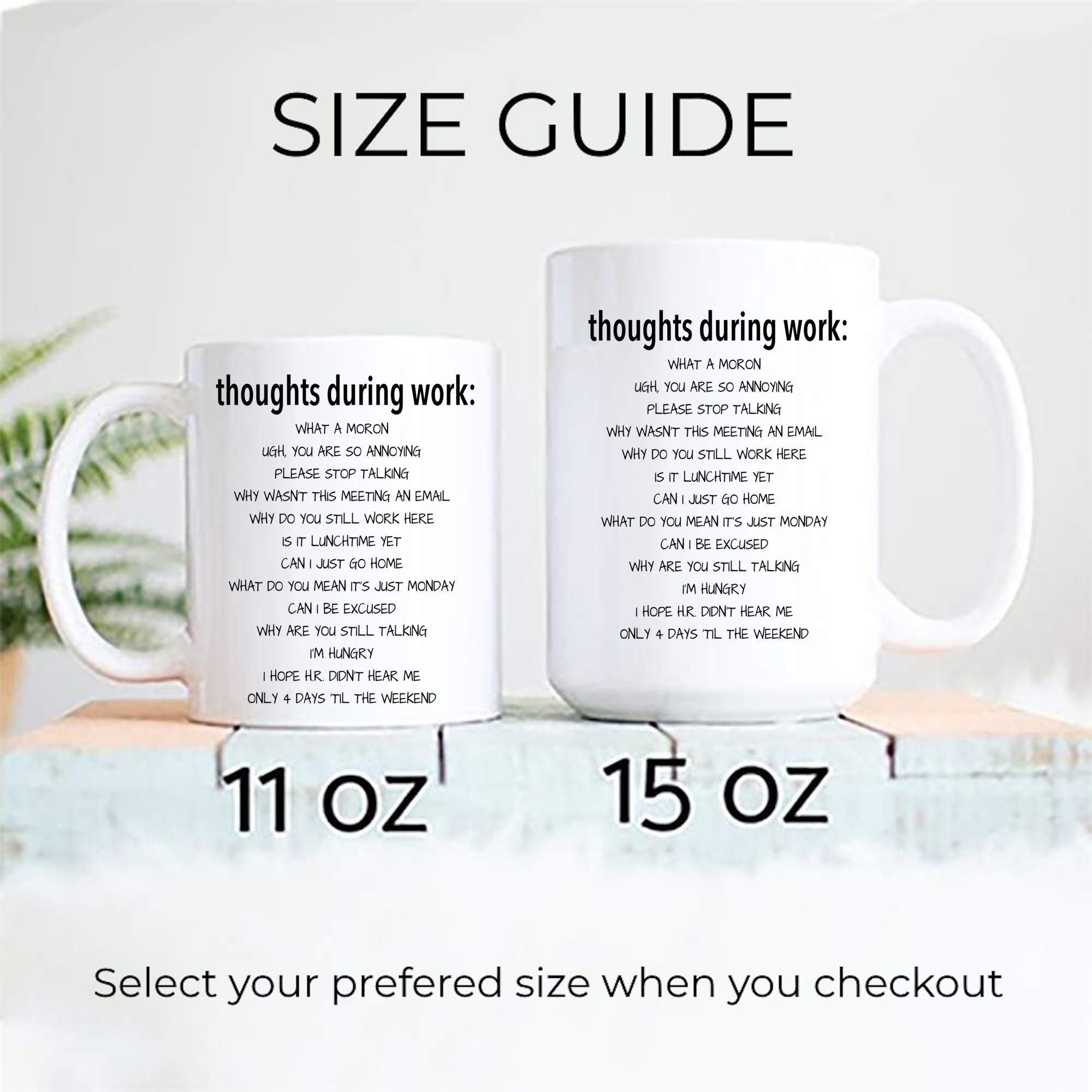Thoughts During Work Coffee Mug, Work Mug, Office Gift, Funny Coffee ...