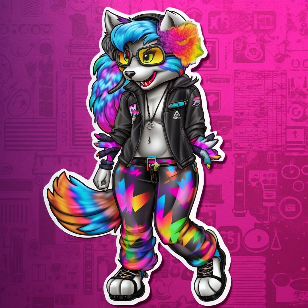 Full Body Party Cyberpunk Furry DJ Inspired by Lisa Dank - Etsy