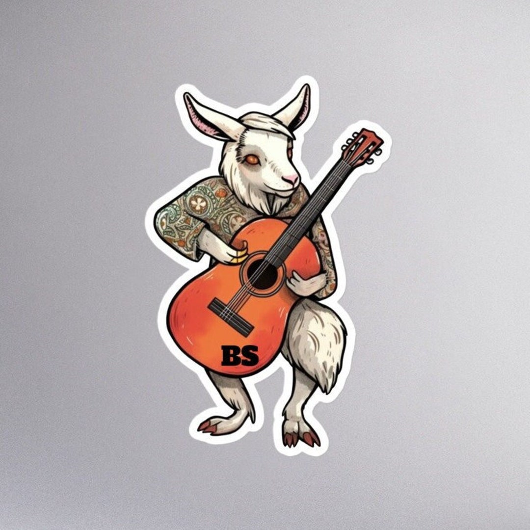 Billy Strings Billy Goat Playing Guitar Sticker Phish Grateful - Etsy