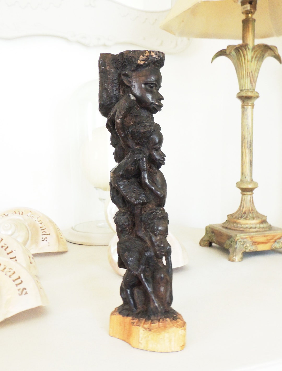 Makonde Tree of Life African Vintage Carved Wooden Human Figure ...