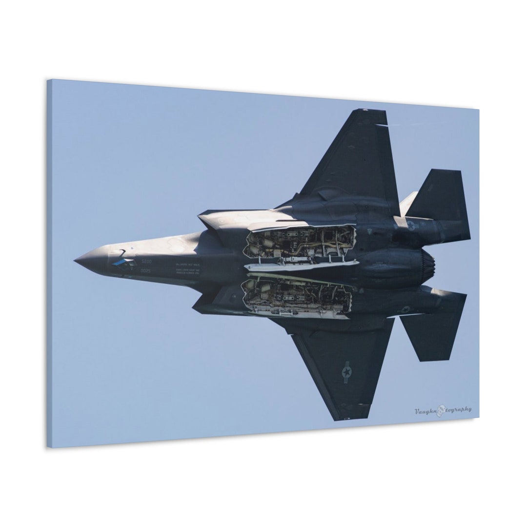 United States Air Force F35A Jet With Weapon Bay Open Canvas Print Wall ...