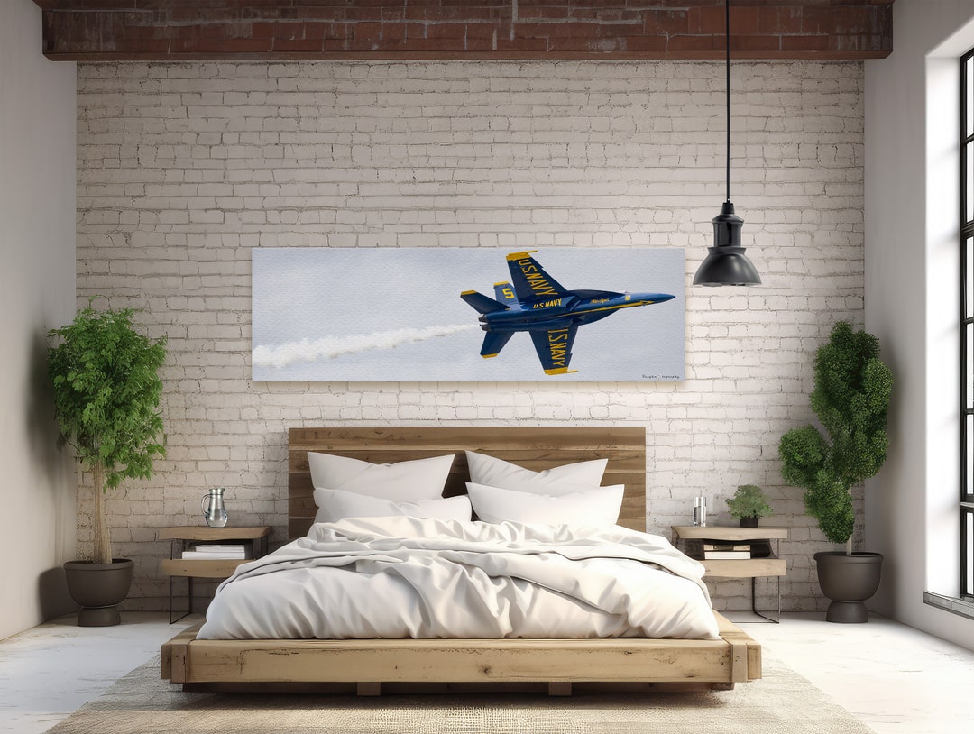 Blue Angels F18 Wall Art | F18 Blue Angels Canvas or Framed Print Wall ...