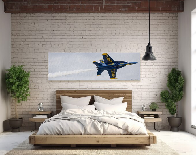 Blue Angels F18 Wall Art | F18 Blue Angels Canvas or Framed Print Wall ...