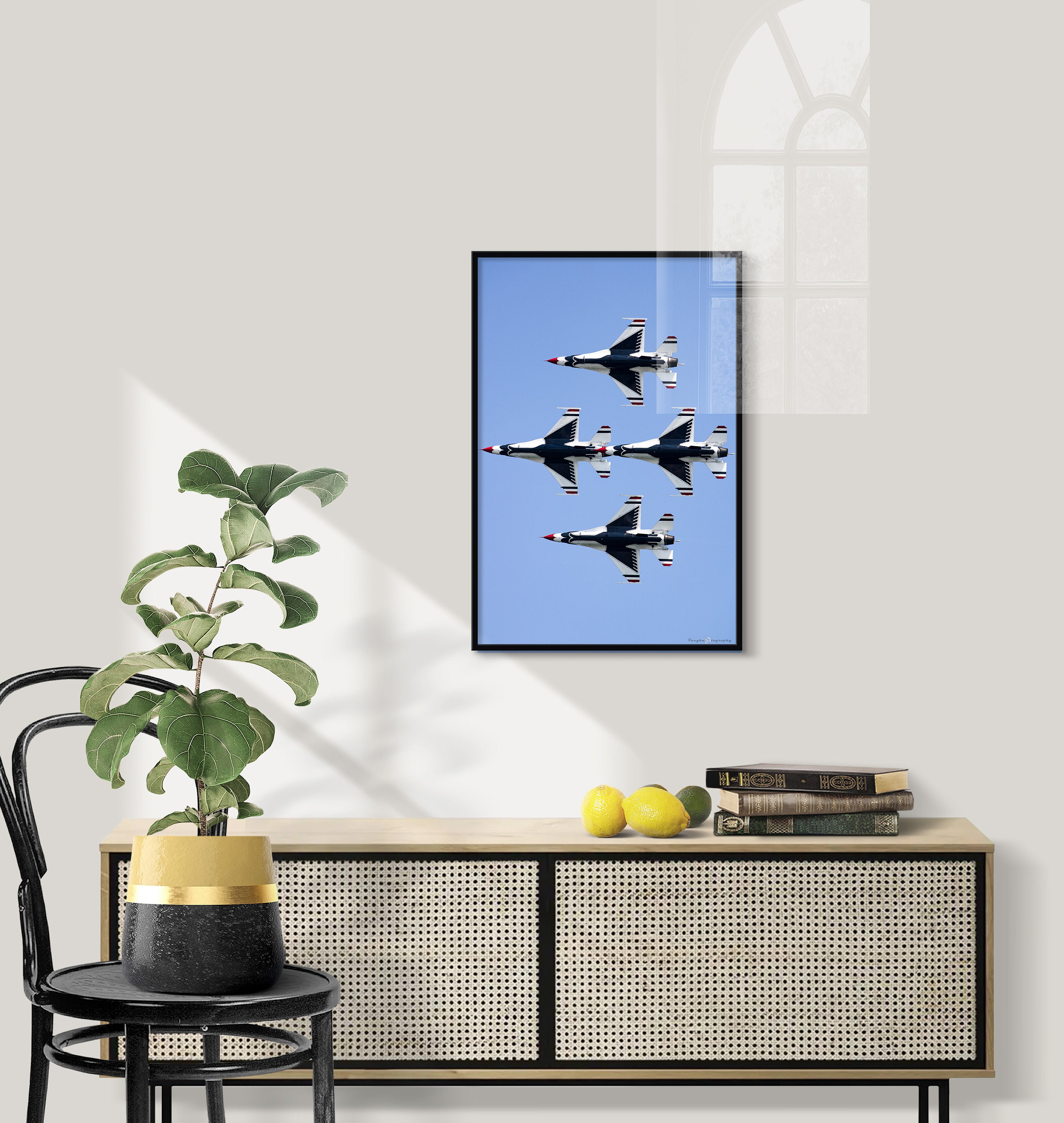 USAF Thunderbirds Four Man Formation Showing Undercarriage Framed ...