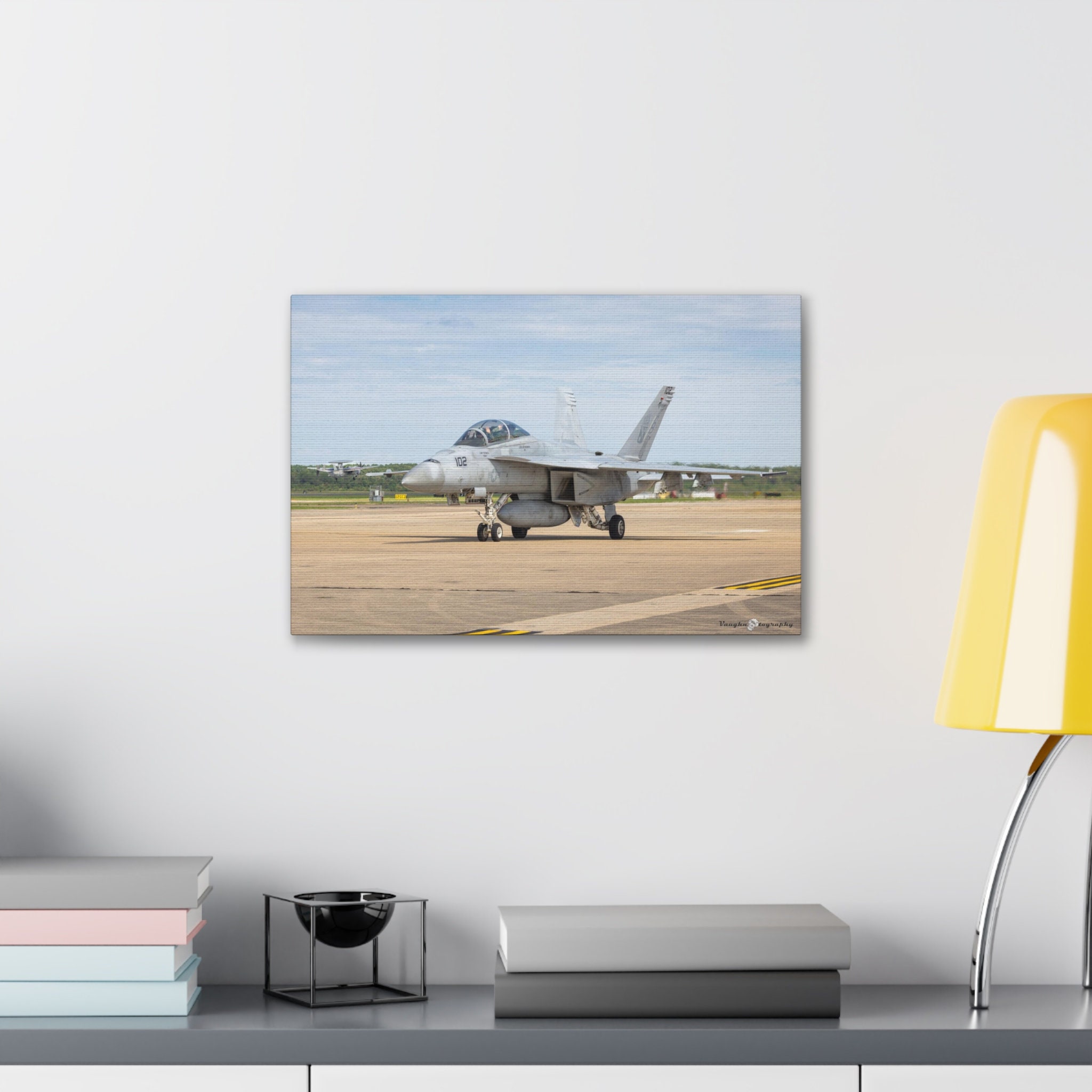 F18 Close-up and E2 Hawkeye Landing Aviation Canvas or Framed Print ...