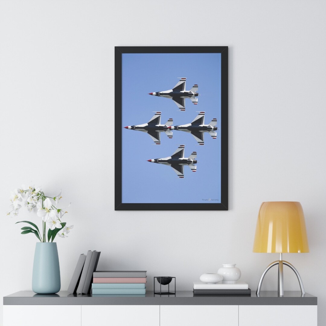 USAF Thunderbirds Four Man Formation Showing Undercarriage Framed ...