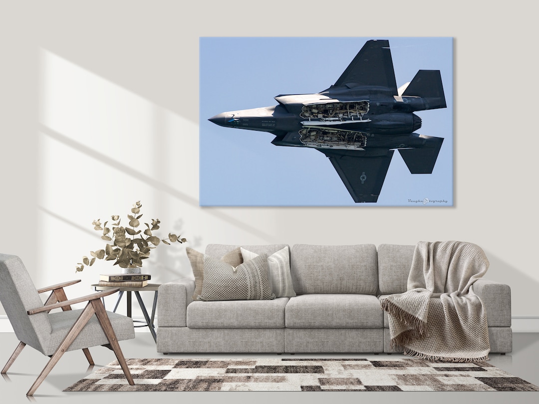 F35 Lightning II Wall Art With Weapon Bay Open | Jet Canvas Print Wall ...