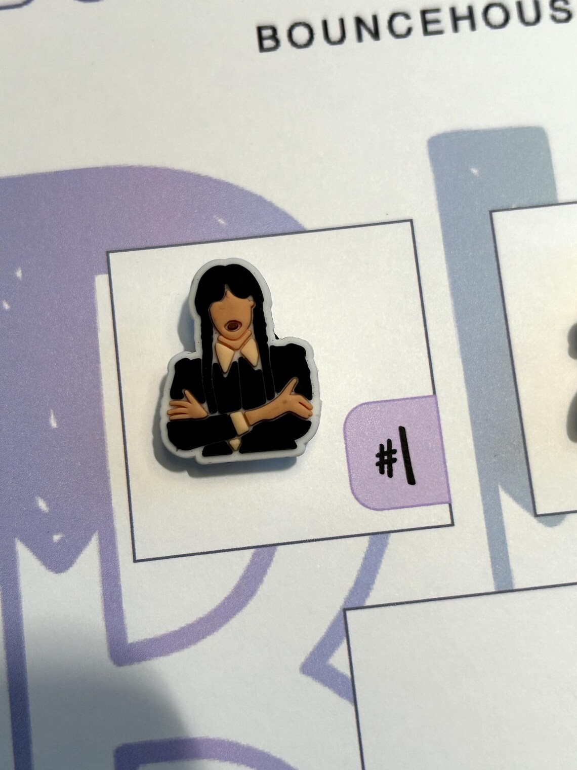 TV Character Wednesday Croc Charms / Shoe Jibbitz - Etsy