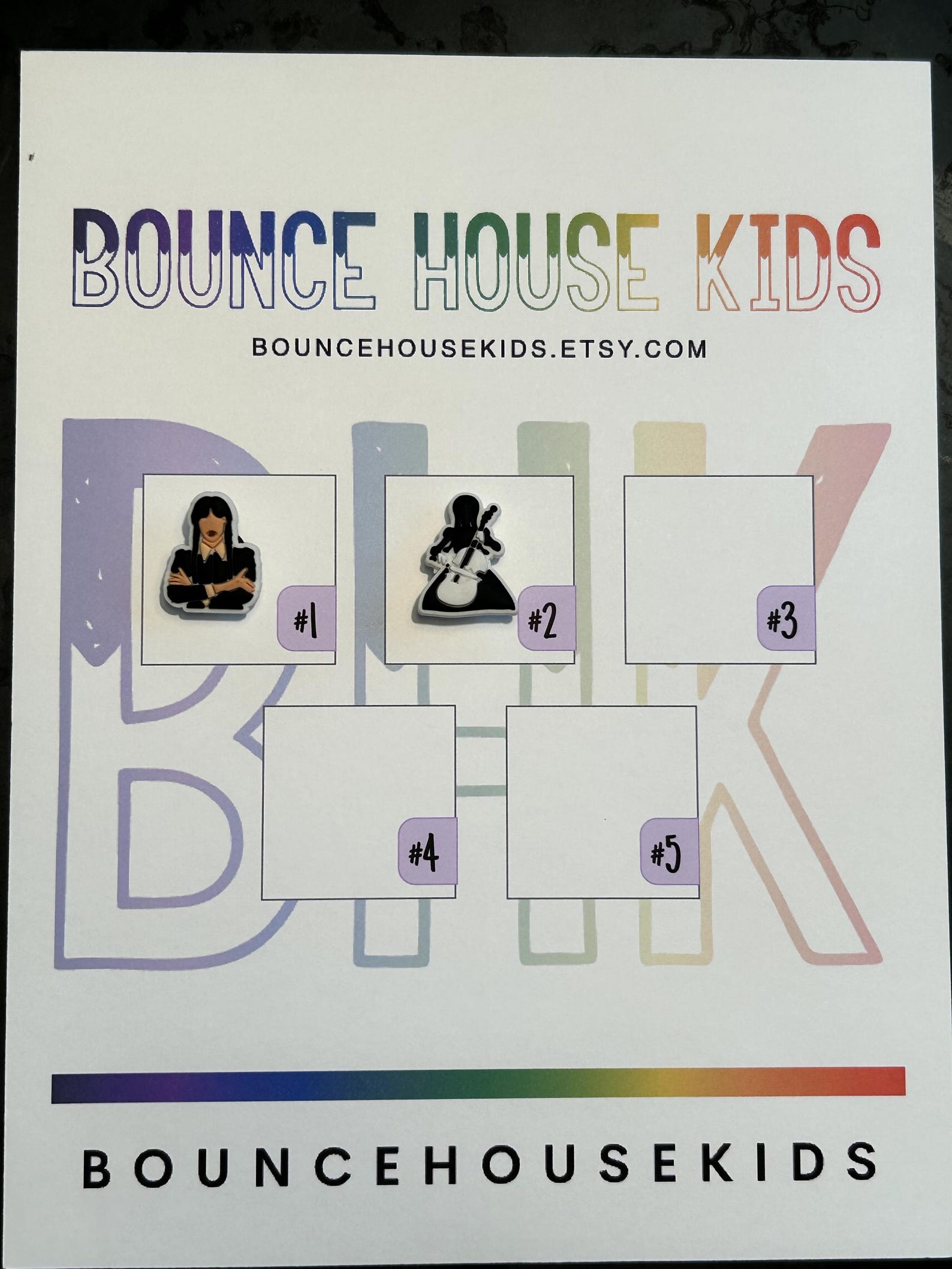 TV Character Wednesday Croc Charms / Shoe Jibbitz - Etsy