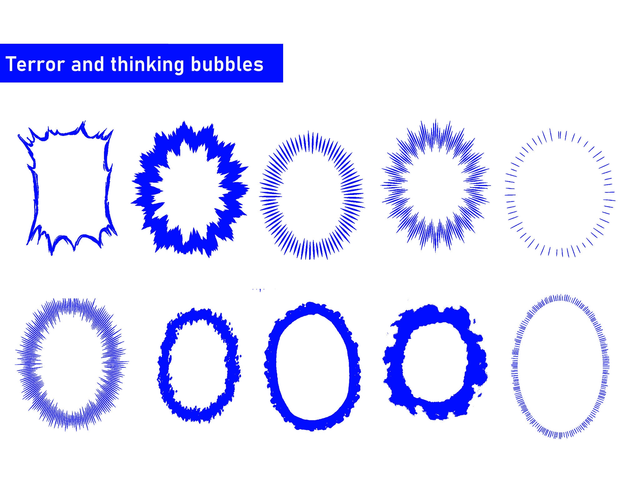 Manga Speech Bubbles for Procreate | Webtoon Speech Bubbles - Etsy