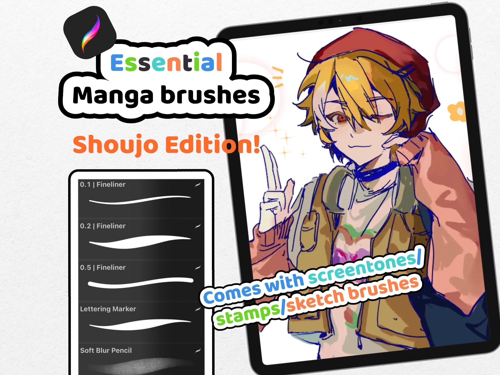 70 Essential Shoujo Manga Brushes and Screentones for Procreate ...