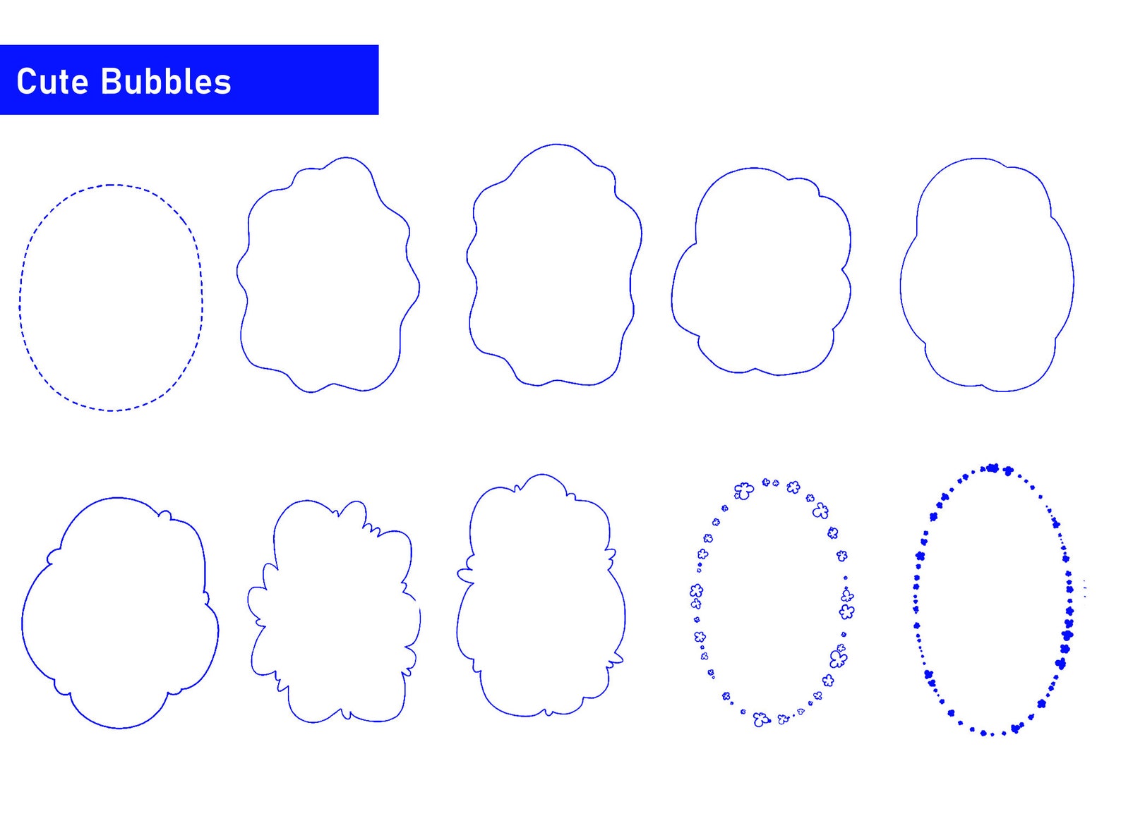 Manga Speech Bubbles for Procreate | Webtoon Speech Bubbles - Etsy