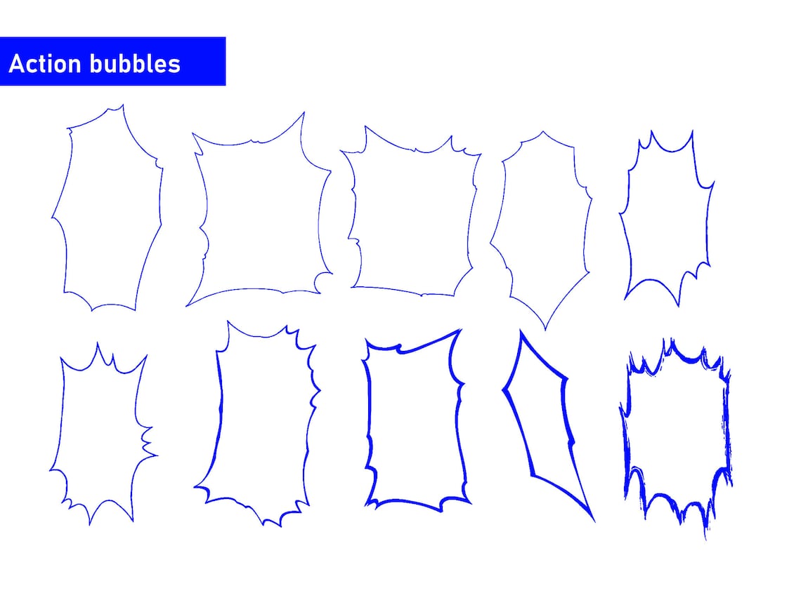 Manga Speech Bubbles for Procreate | Webtoon Speech Bubbles - Etsy