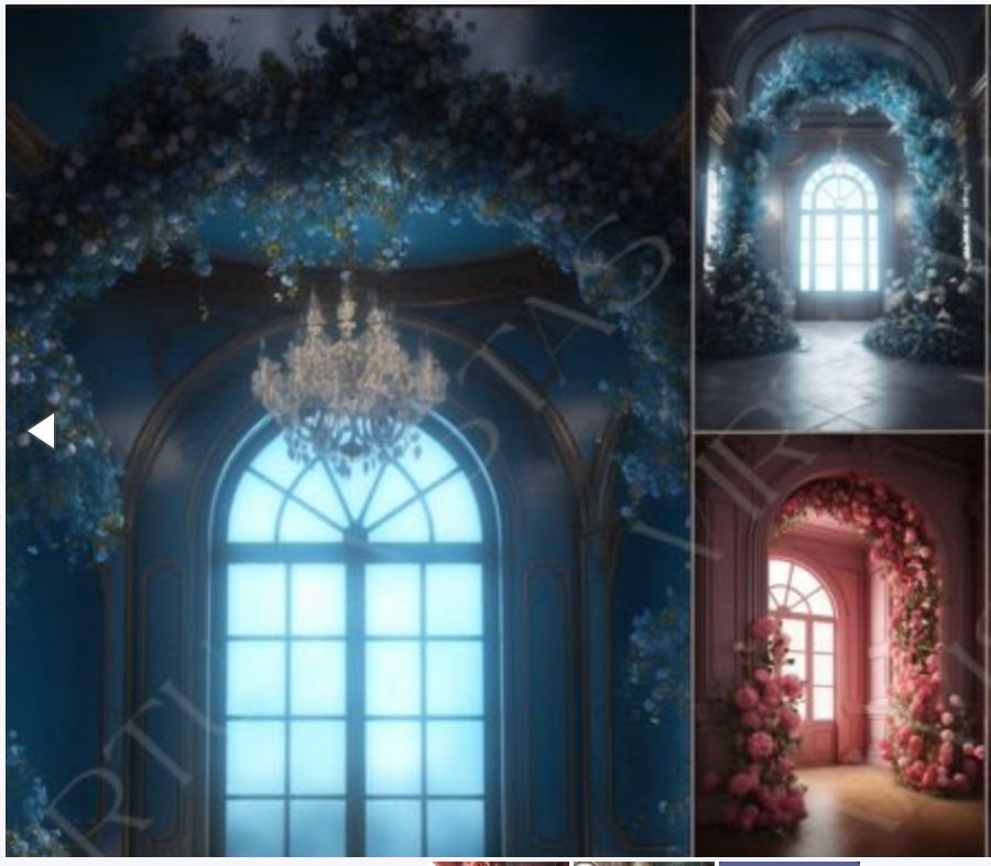 10 X Digital Backdrops, Bundle Floral Maternity Backdrop Overlays ...