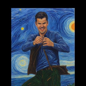 Jordan Knight Starry Night Masterpiece PNG File | Vincent Van Gogh ...