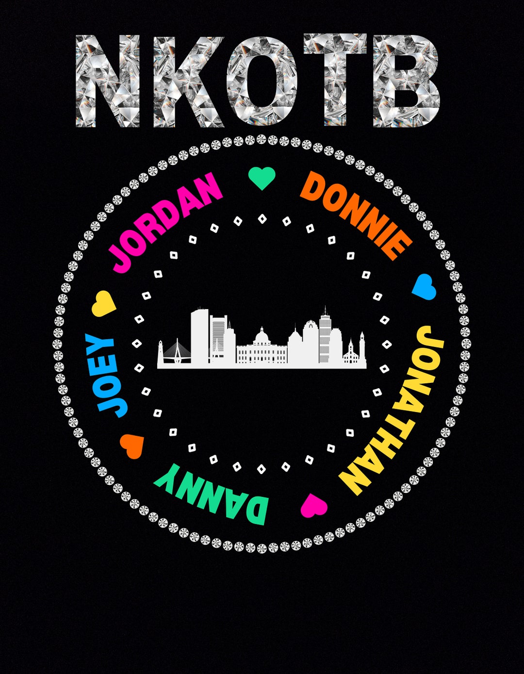 NKOTB Magic Summer Tour Replica Shirt Digital Download | Neon Names ...