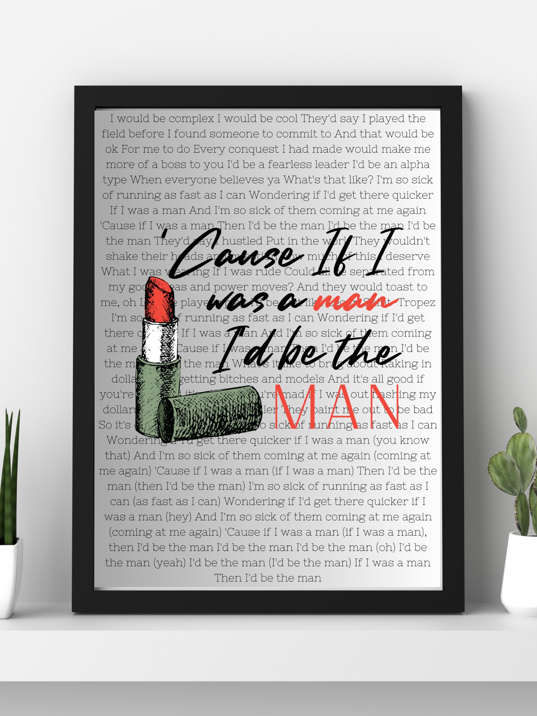 Taylor Swift the Man Lyrics Poster Digital Download - Etsy