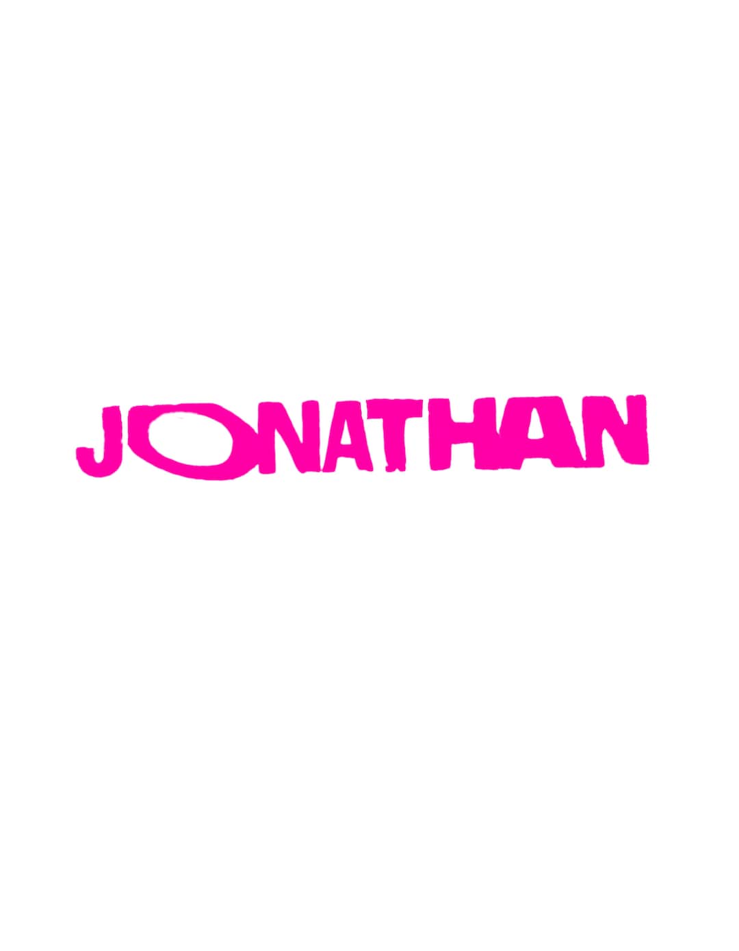 Jonathan in New Kids on the Block Font | Digital Download | PNG | Neon ...
