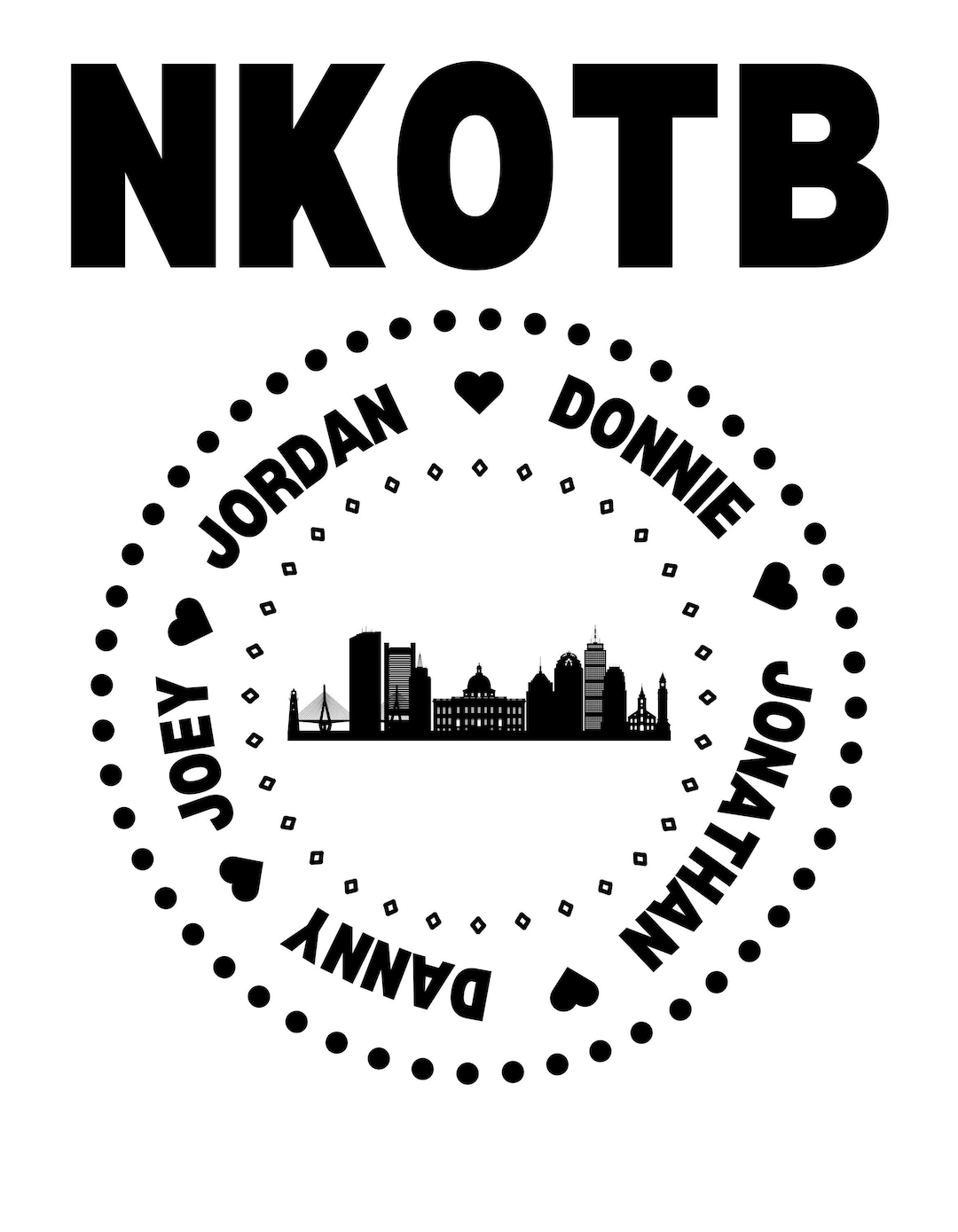 NKOTB Magic Summer Tour Replica Shirt Digital Download | Names & Boston ...