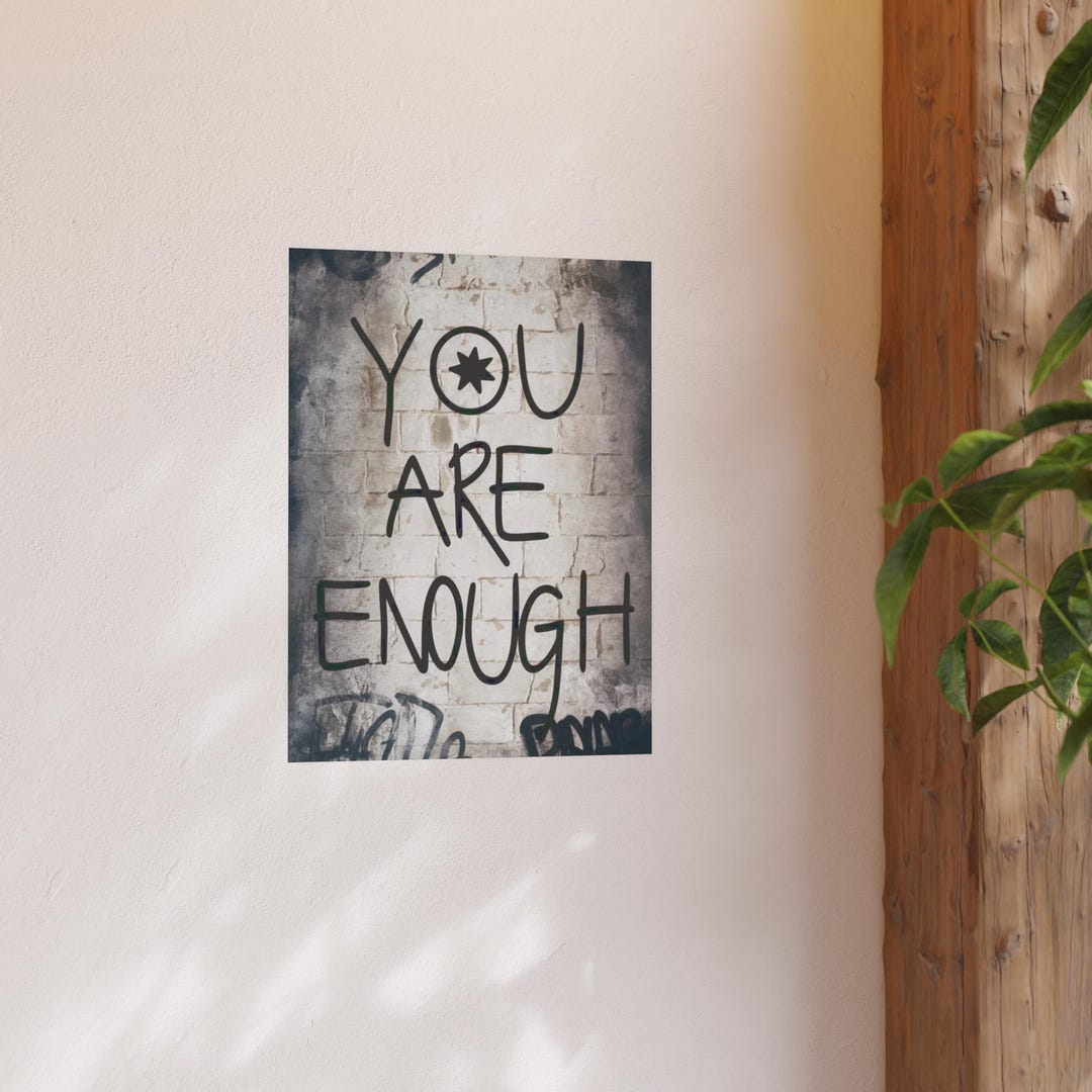 You Are Enough Affirmation Poster Affirmation Print Affirmation Decor ...