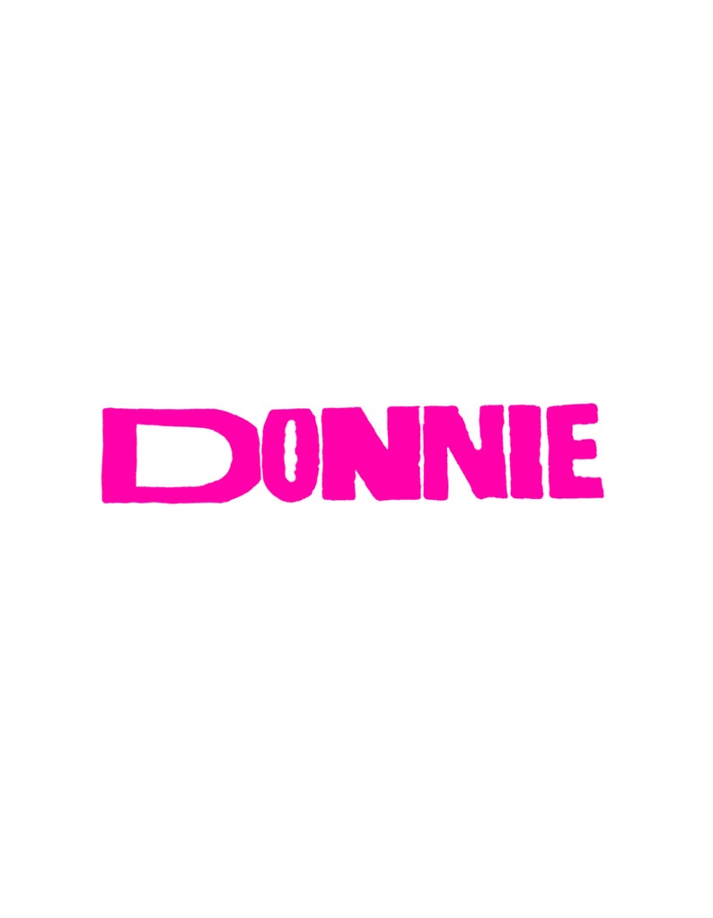 Donnie in New Kids on the Block Font | Digital Download | Neon Pink ...