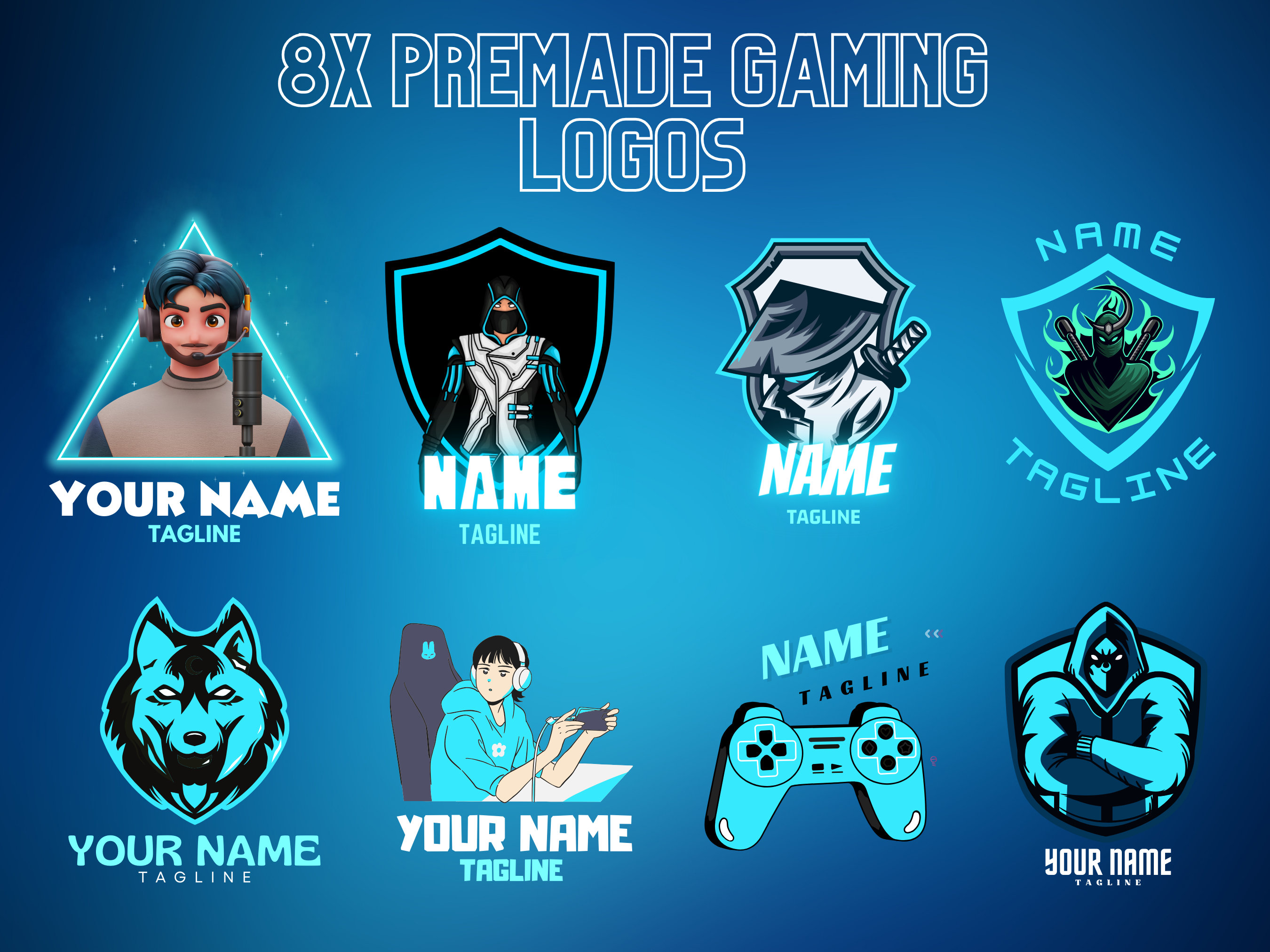 Gaming Logo, Custom Gaming Logo, Twitch Logo, Youtube Logo, Business ...