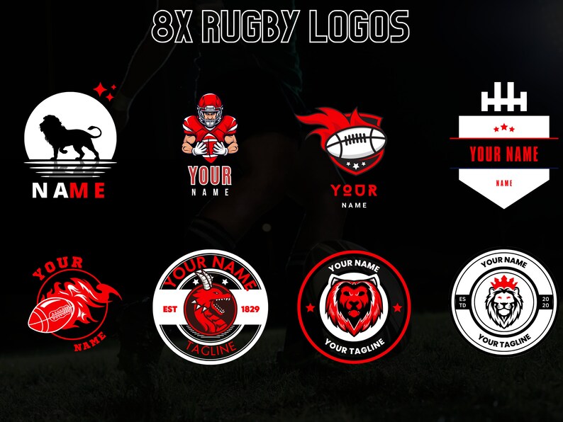Rugby Logo, Rugby Badge Logo, Rugby Logo Emblem, Rugby Badge ...
