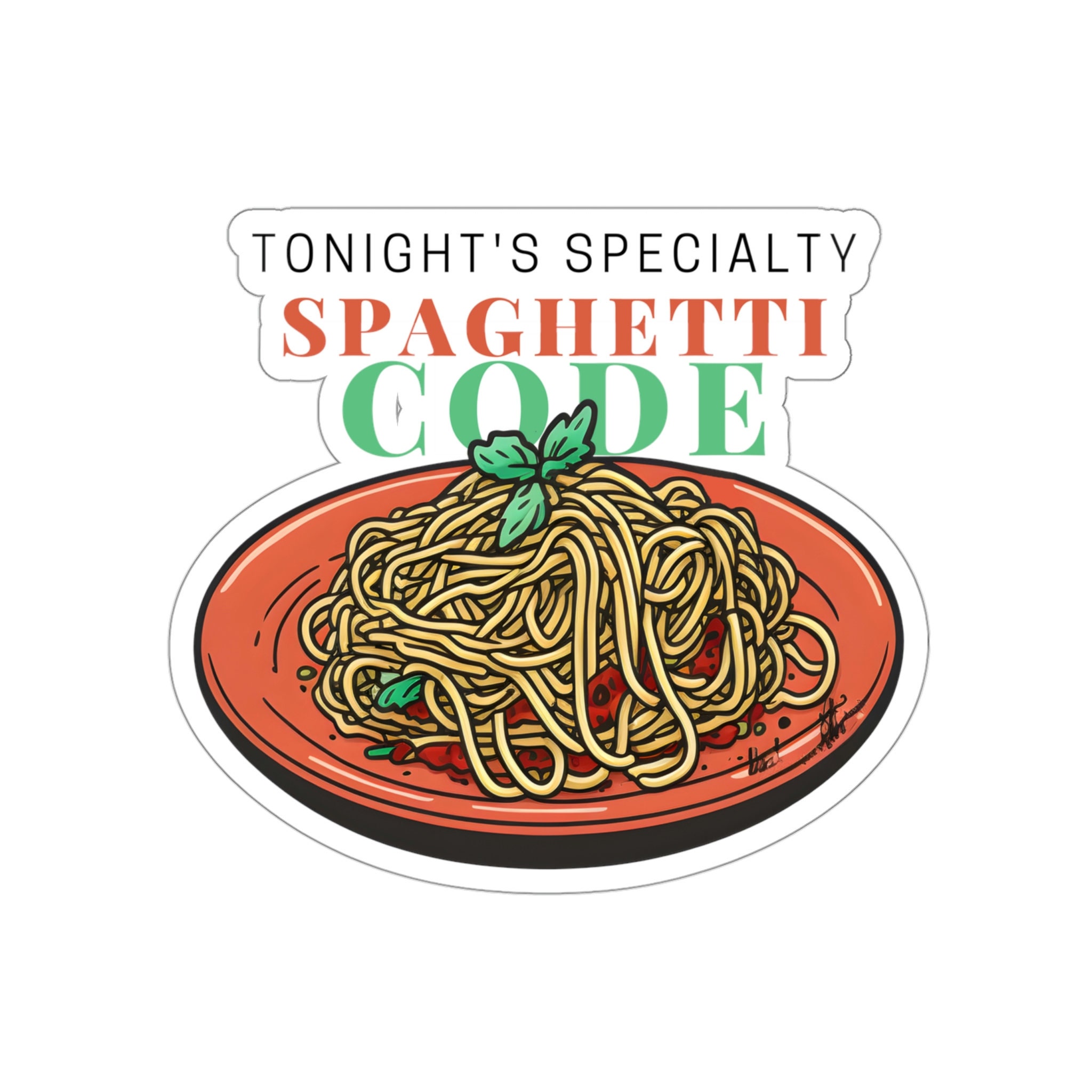 Spaghetti Code Sticker, Programming Sticker, Programmer Gift ... Spaghetti Code Sticker, Programming Sticker, Programmer Gift ...