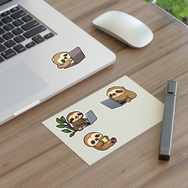 Sloths Sticker Pack Vinyl Sticker Cute Sloth Stickers Sloth Lover Gift ...
